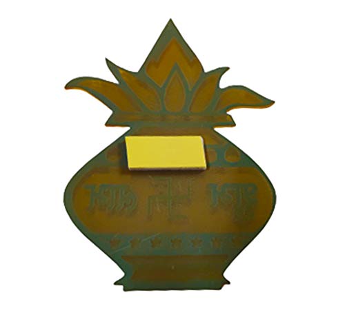 DMS RETAIL Acrylic Golden Shubh Labh Kalash for Door Entrance Wall ...