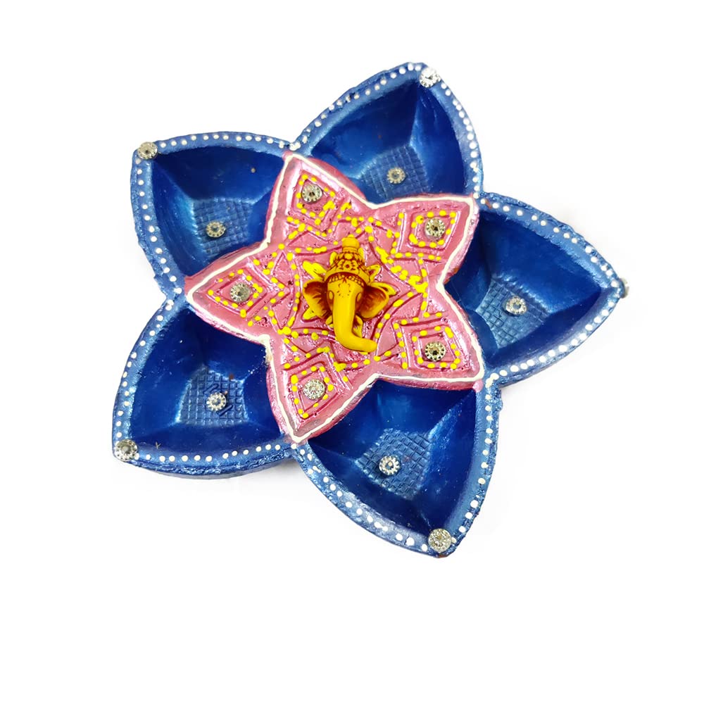 DMS RETAIL Clay Terracotta Diyas Set for Home Indoor Outdoor Diwali De ...