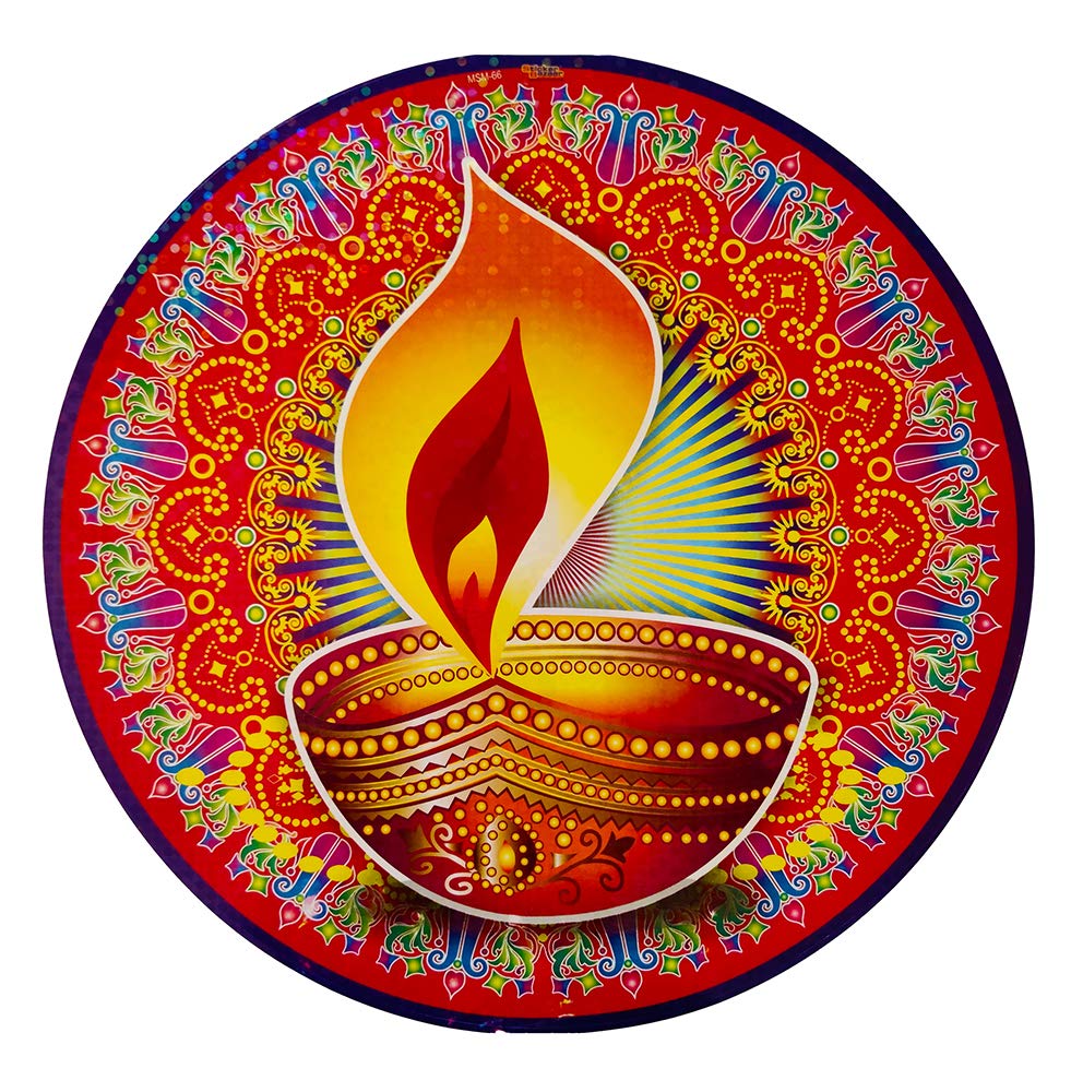 DMS RETAIL Diwali Rangoli Stickers Floor Decoration Wall Decor Kalash ...
