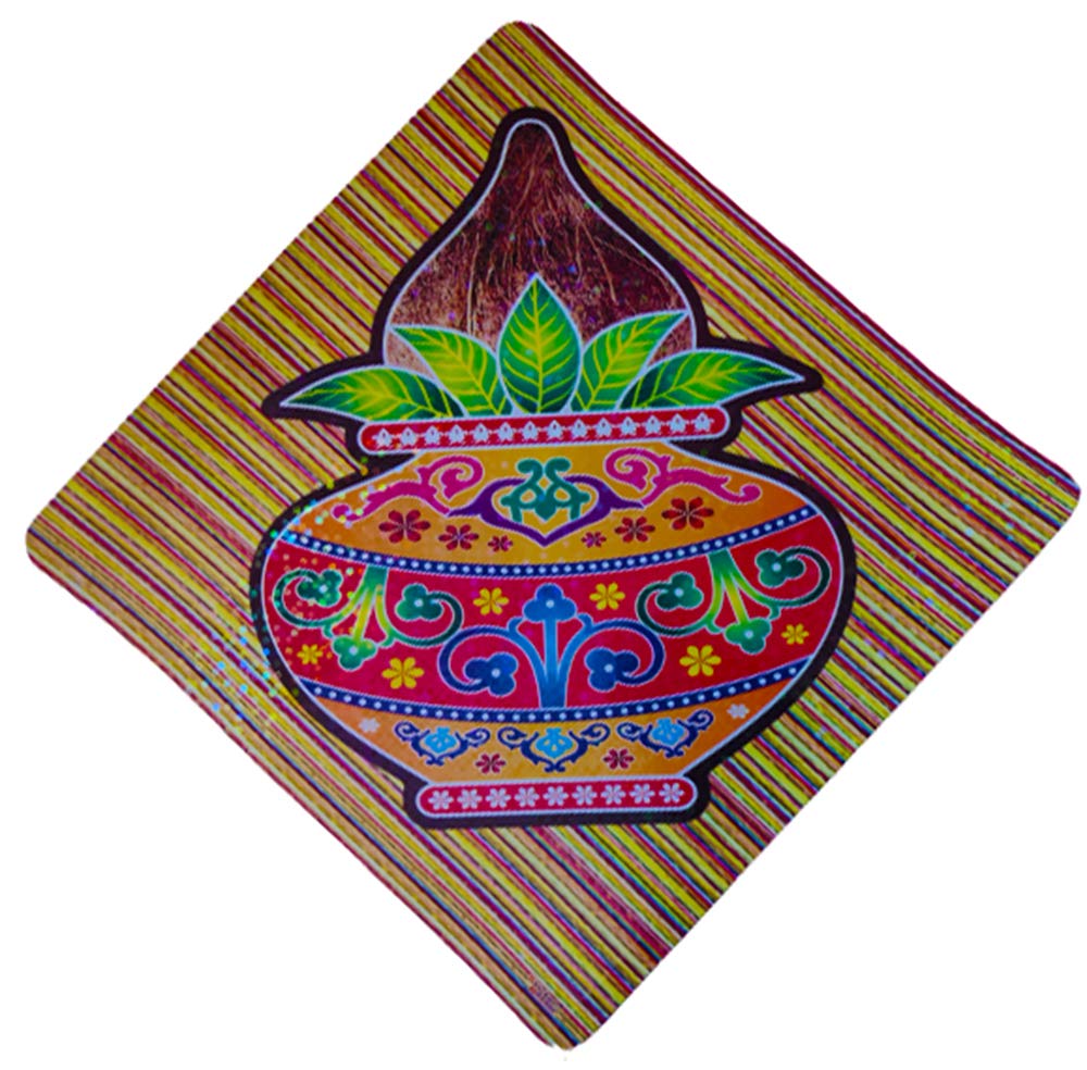 DMS RETAIL Diwali Rangoli Stickers Kalash Stickers for Floor Decoratio ...