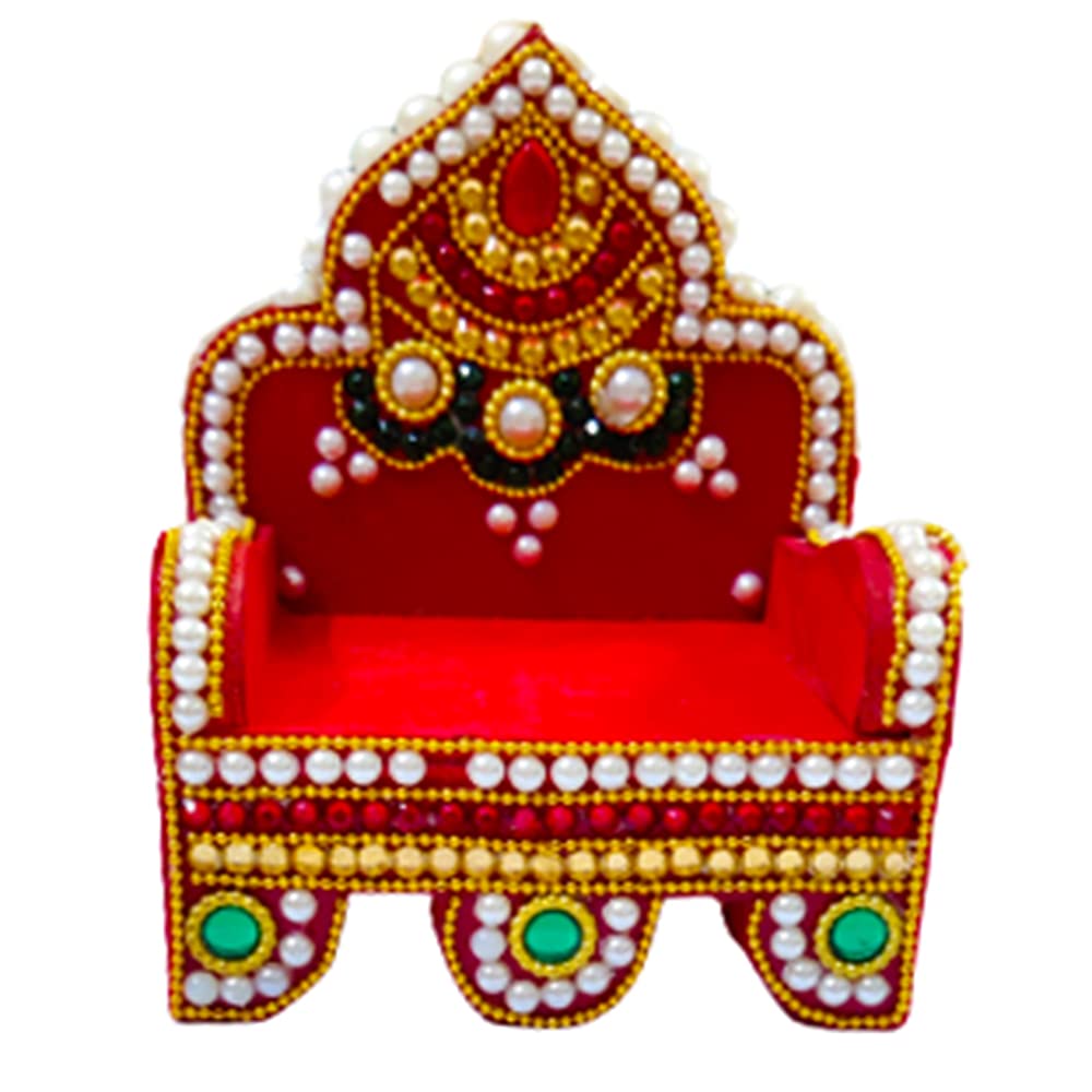 DMS RETAIL Handcrafted Wooden Decorative Sinhasan for Mandir|Sihasan ...