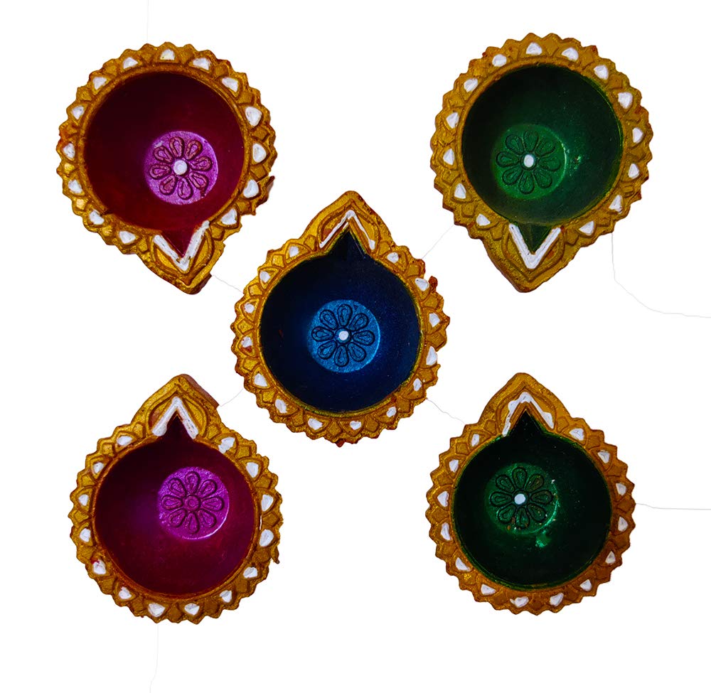 DMS RETAIL Handmade Terracotta Decorative Diya for Diwali Mitti Diya f ...