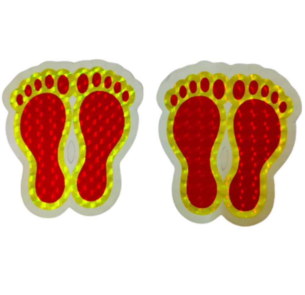 DMS RETAIL Laxmi Charan PVC Vinyl Rangoli Wall Floor Stickers- Multico ...