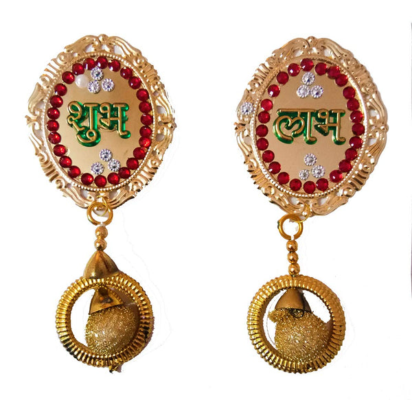 DMS Retail Multicolor Acrylic Zoomar Shubh Labh Sticker for Wall Decor ...