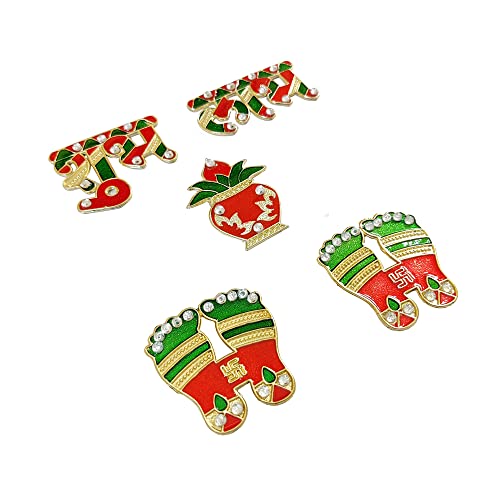 Metal Shubh Labh Kalash Laxmi Feet for Wall Decoration|Home Decoration ...